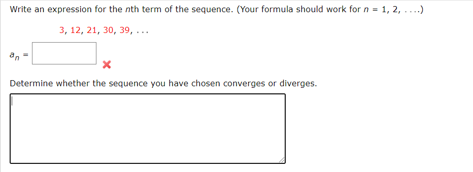 Solved Write an expression for the nth term of the sequence. | Chegg.com
