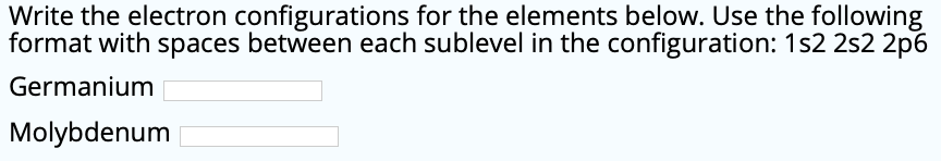 Solved Using complete subshell notation, match the predicted | Chegg.com
