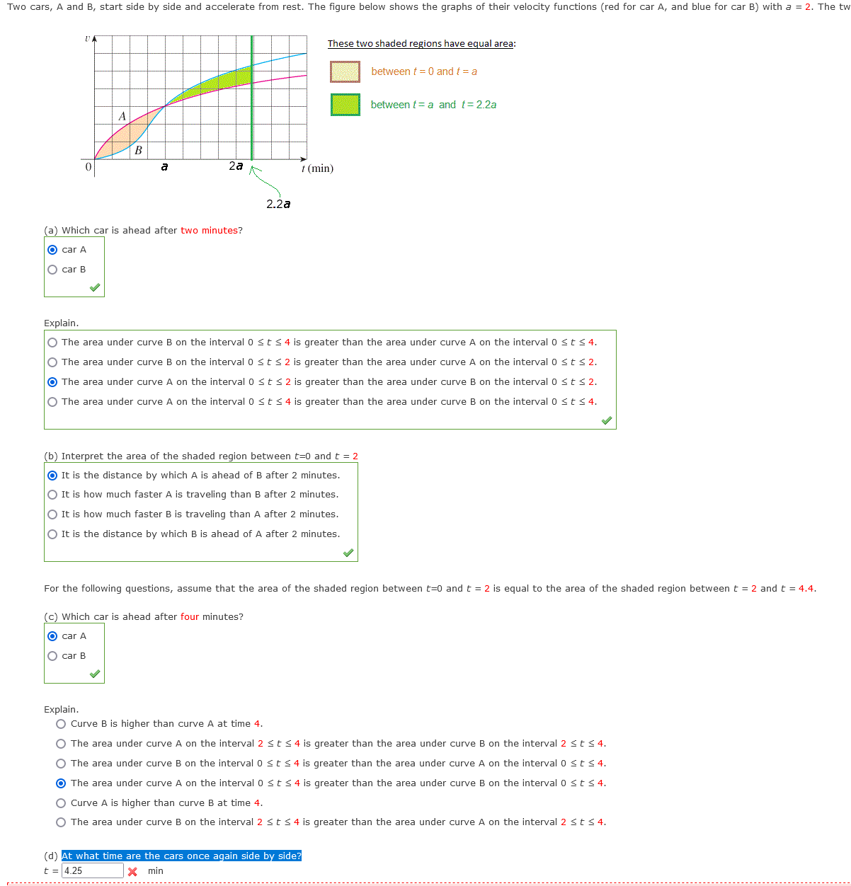 Solved jese two shaded regions have equal area: between t=0 | Chegg.com