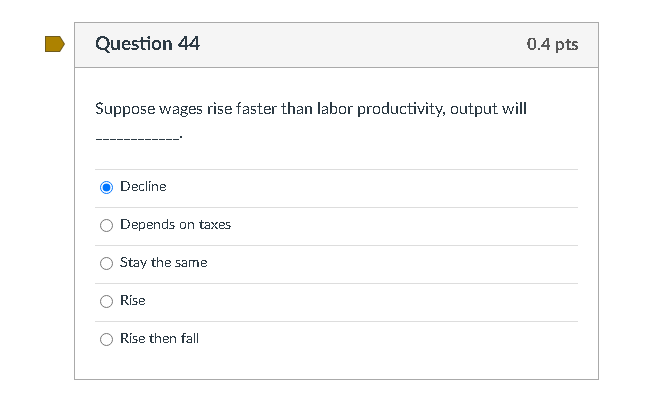 Solved Suppose wages rise faster than labor productivity, | Chegg.com