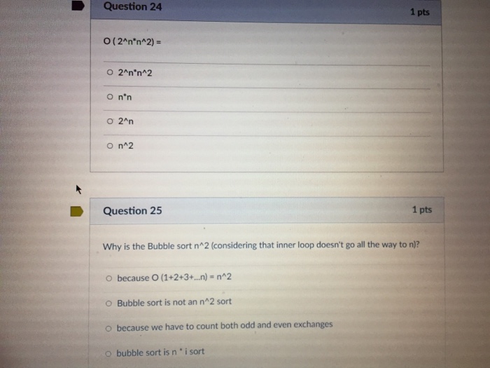 Solved Why is the Bubble sort n^2 (considering that inner | Chegg.com