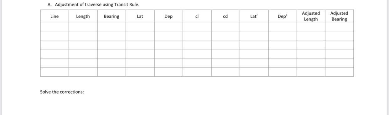 Solved TITLE: Traverse Computations Purpose: a. To learn the | Chegg.com