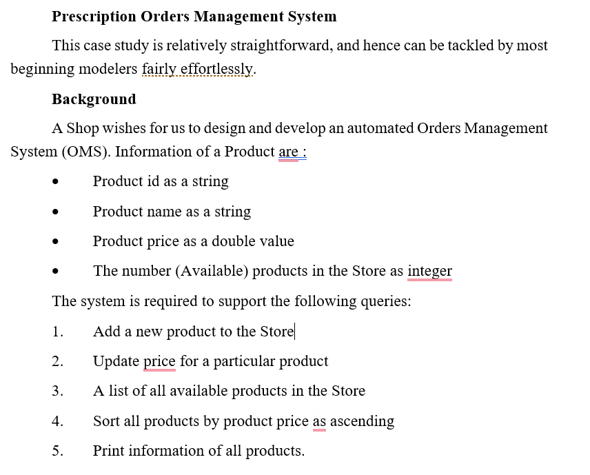 Solved Prescription Orders Management System This case study | Chegg.com