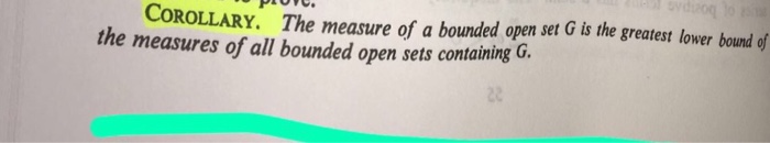Solved Y. The measure of a bounded open set G is the | Chegg.com
