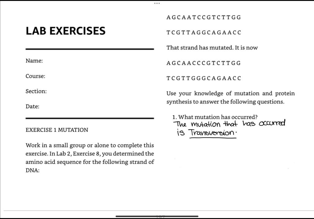 Solved LAB EXERCISES Name: Course: Section: Date: EXERCISE 1 | Chegg.com