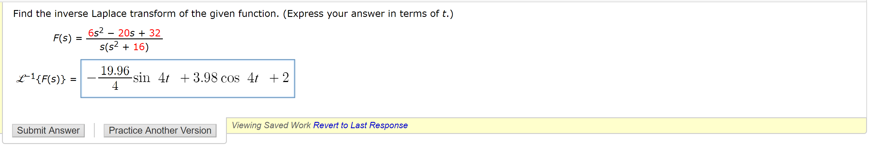 Solved Stuck on this problem, I think my algebra is wrong | Chegg.com