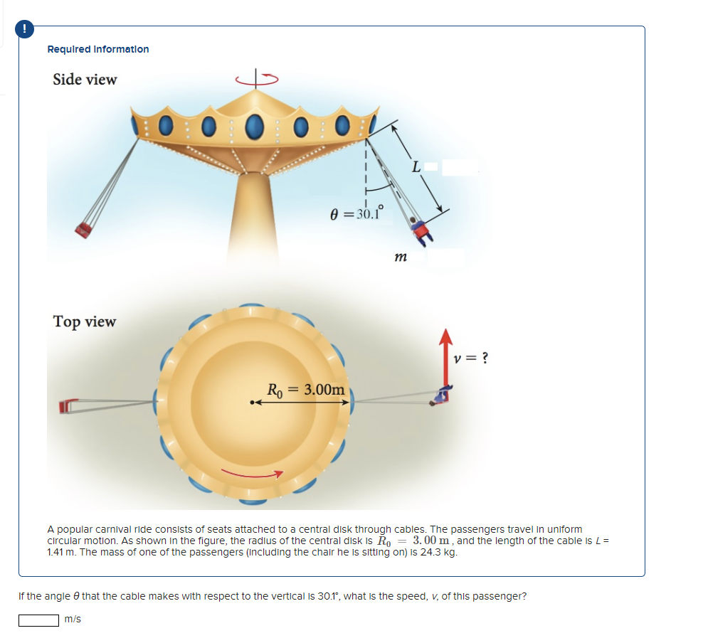 Solved A popular carnival ride consists of seats attached to | Chegg.com