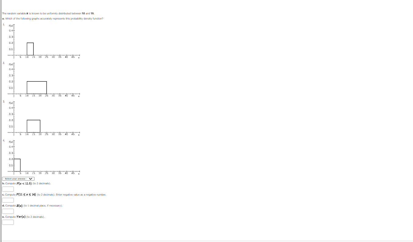 Solved The random variable x is known to be uniformly | Chegg.com