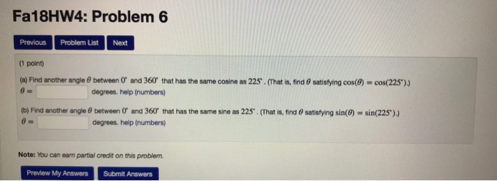 Solved Fa18HW4: Problem 6 Previous Problem ListNext (1 point | Chegg.com
