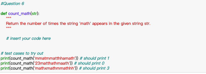 Solved 6 [2] Return The Number Of Times The String Math