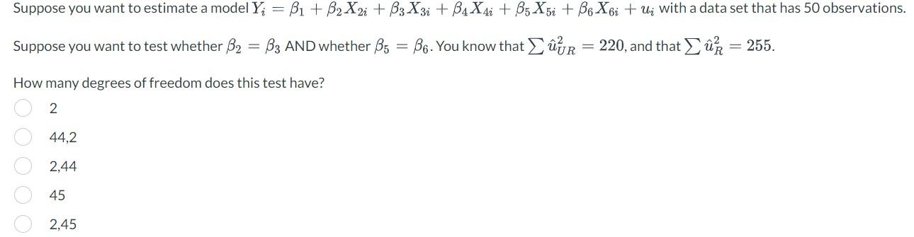 Suppose you want to estimate a model | Chegg.com