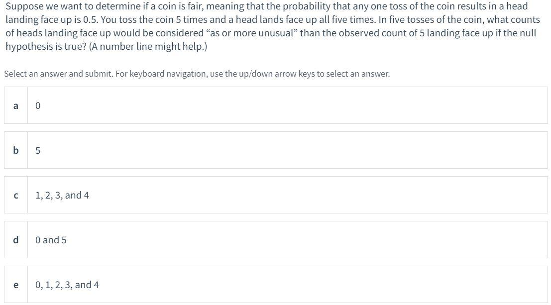 Solved Suppose we want to determine if a coin is fair, | Chegg.com
