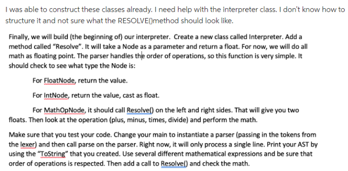Solved I was able to construct these classes already. I need | Chegg.com