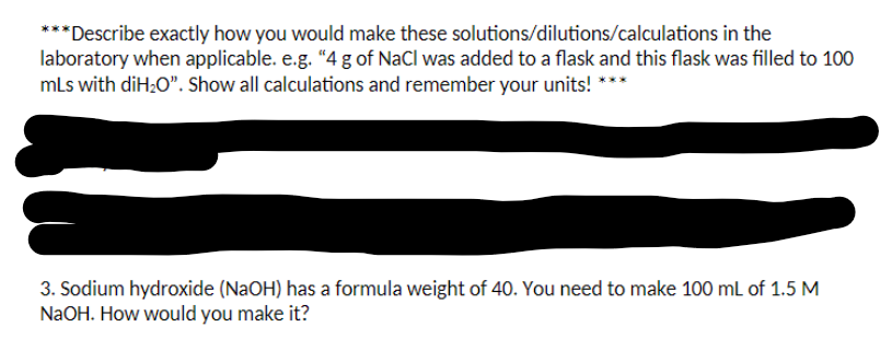 Solved Describe exactly how you would make these | Chegg.com