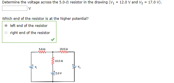 Solved in the drawing (V Which end of the resistor is at the | Chegg.com