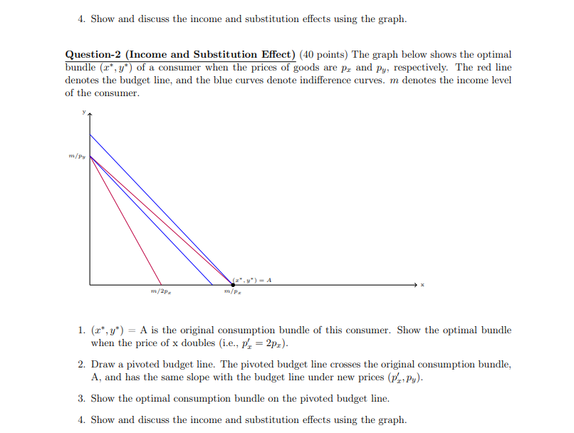Solved Question-1 (Income and Substitution Effect) (40 | Chegg.com