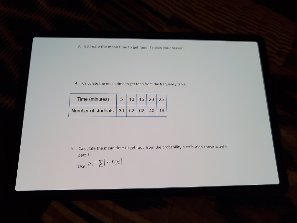 Solved The Mean of a Discrete Random Variable In this lab | Chegg.com