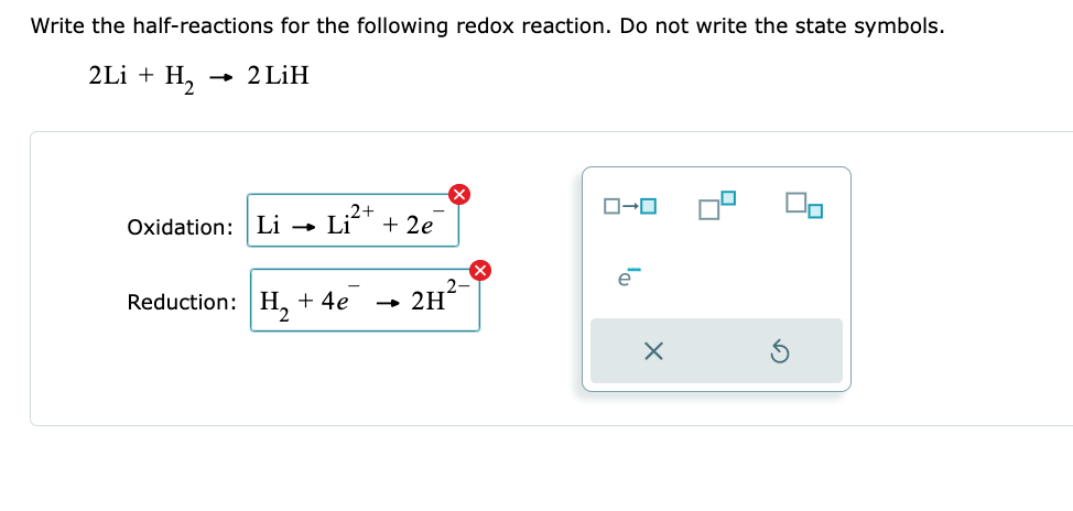 Solved Write the half-reactions for the following redox | Chegg.com