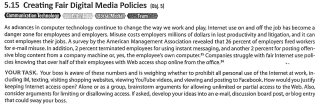 5.15 Creating Fair Digital Media Policies (0bj.5) As | Chegg.com