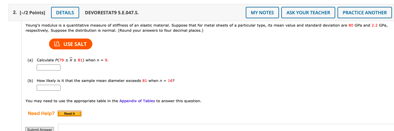 Solved 2. [-12 Points) DETAILS DEVORESTAT9 5.E.047.S. MY | Chegg.com Solved 2. [-12 Points) DETAILS DEVORESTAT9 5.E.047.S. MY | Chegg.com