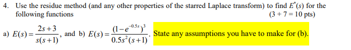 Solved E*(s) "E starred transform. The discrete-time | Chegg.com