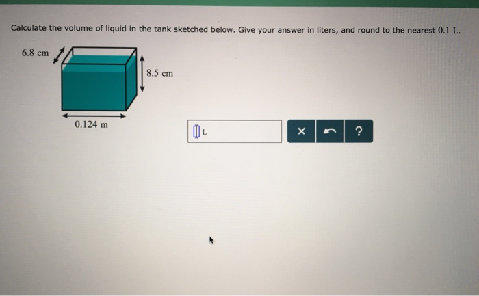 Solved Calculate the volume of liquid in the tank sketched | Chegg.com
