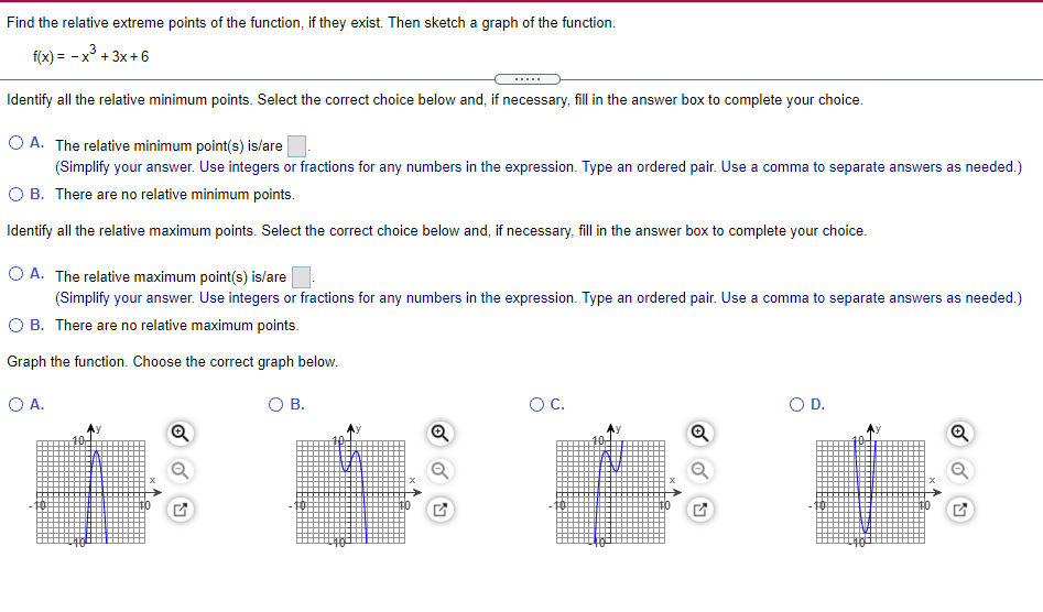 Solved For the following function, a) give the coordinates | Chegg.com