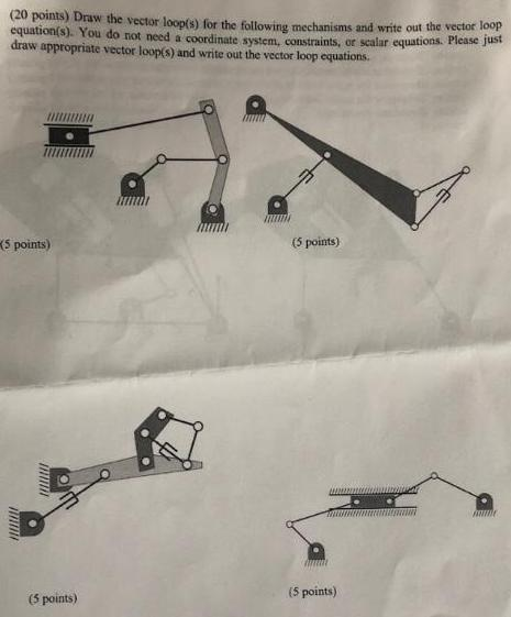 (20 points) Draw the vector loopts) for the following | Chegg.com