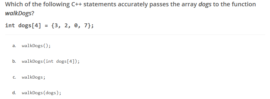 Solved Which of the following C++ statements accurately | Chegg.com
