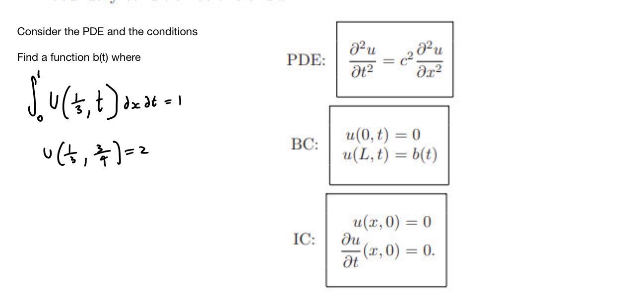 Solved Consider the PDE and the conditions Find a function | Chegg.com