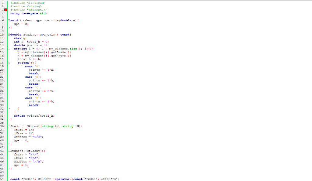 Solved Implement a driver that tests the Course and Student | Chegg.com