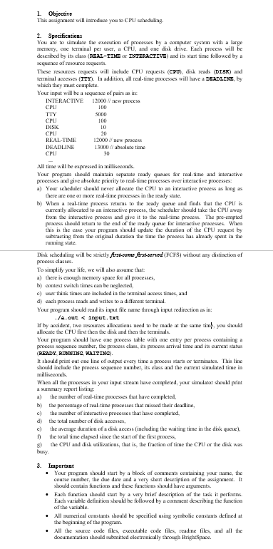 Solved ObjectiveThis assignment will irneduce you so CPU | Chegg.com