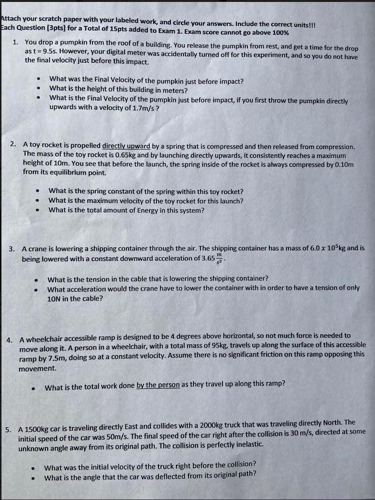 Solved Attach your scratch paper with your labeled work, and | Chegg.com