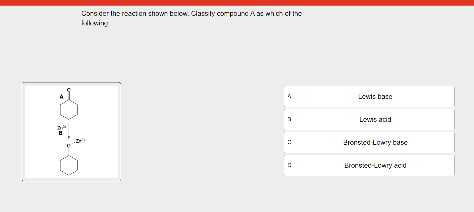 Solved Consider the reaction shown below. Classify compound | Chegg.com