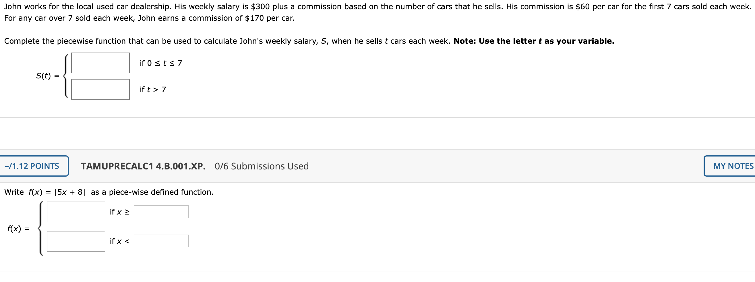 Solved John works for the local used car dealership. His | Chegg.com