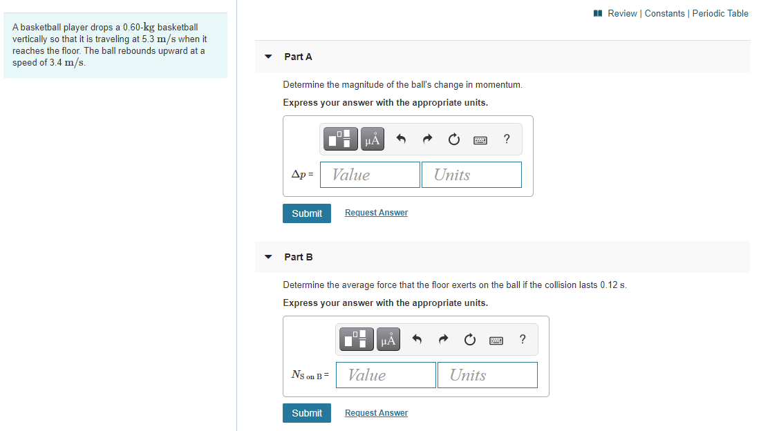 Solved A Review Constants Periodic Table A basketball player | Chegg.com