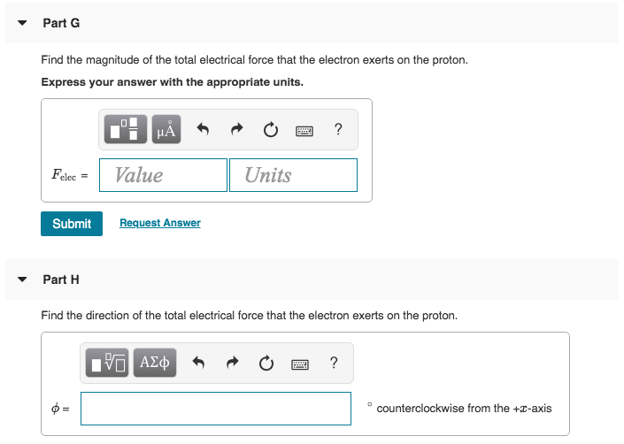 Solved Constants Part A An electron and a proton are each | Chegg.com