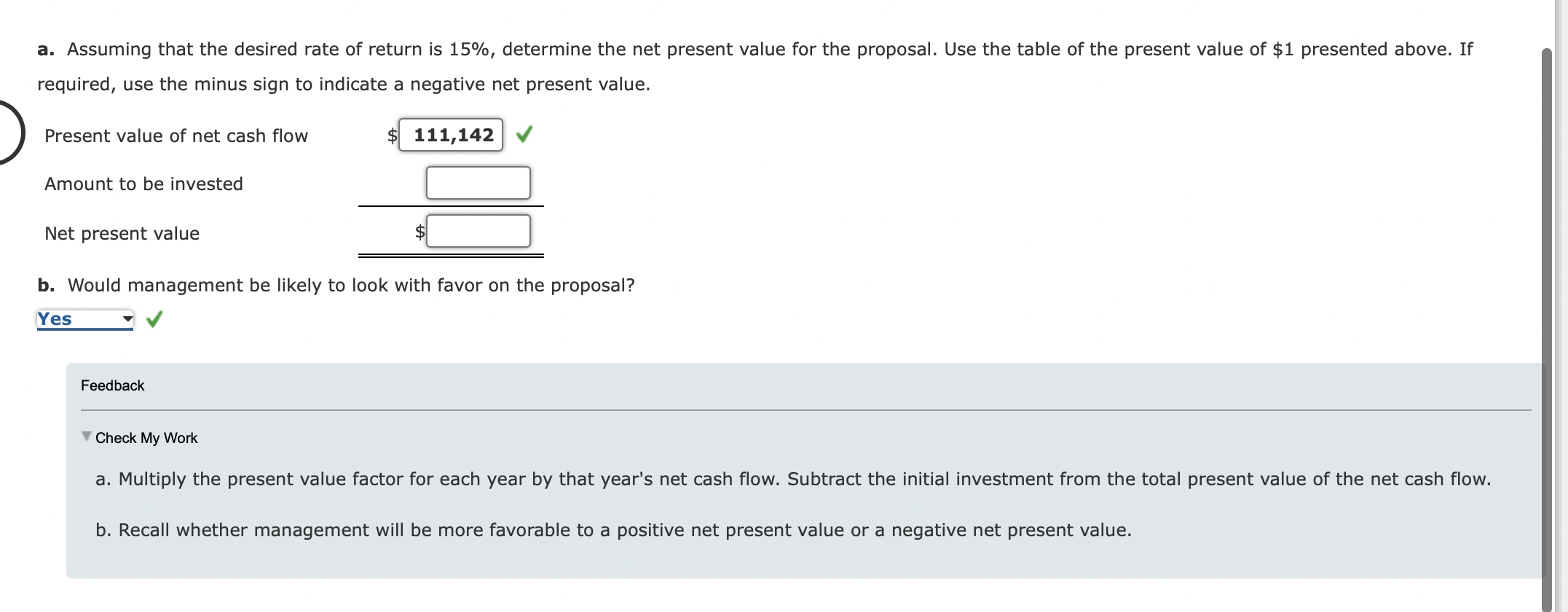 Solved Net Present Value Method The following data are | Chegg.com