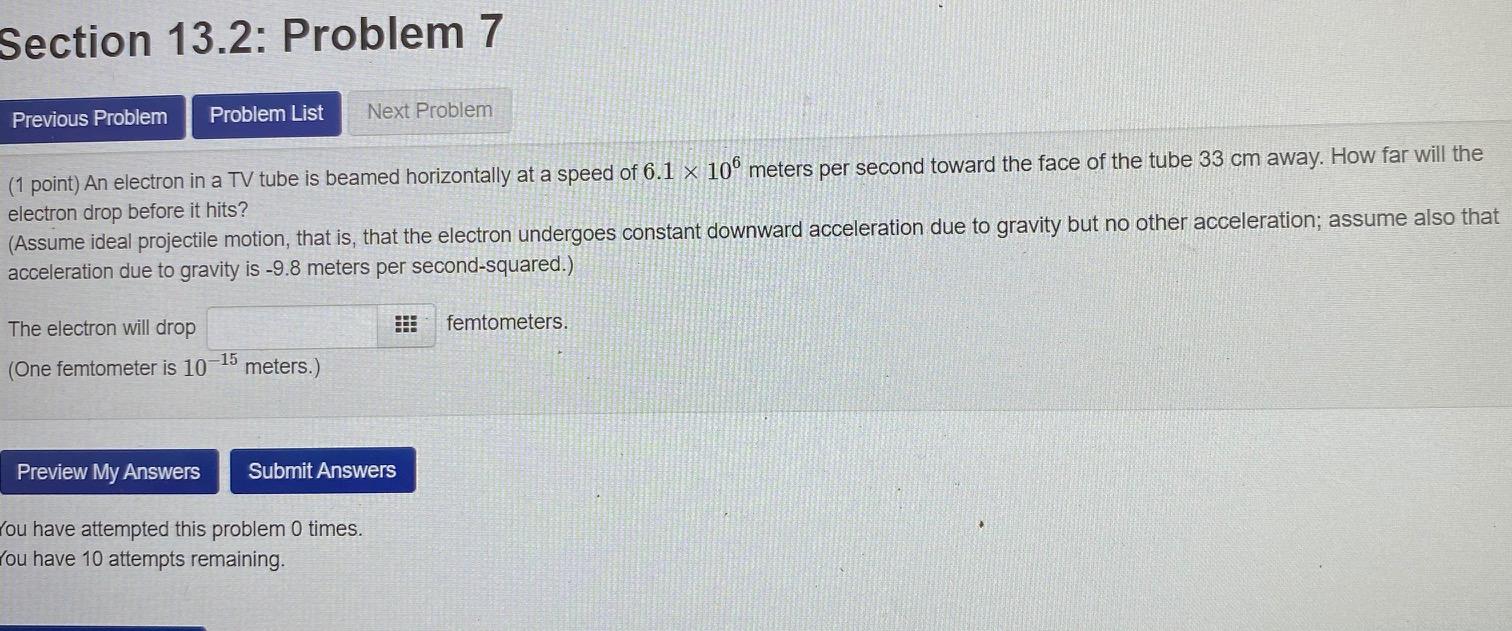 Solved Section 13.2: Problem 7 Previous Problem Problem List | Chegg.com
