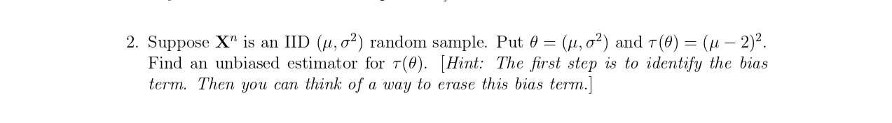 Solved Suppose xn ﻿is an IID (μ,σ2) ﻿random sample. Put | Chegg.com