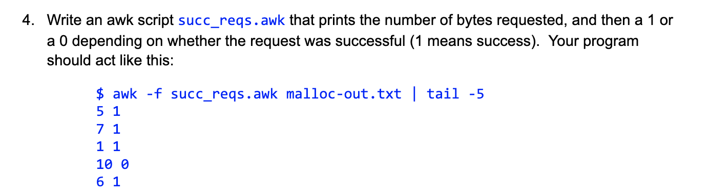 Solved You don't need advanced features of AWK for these | Chegg.com