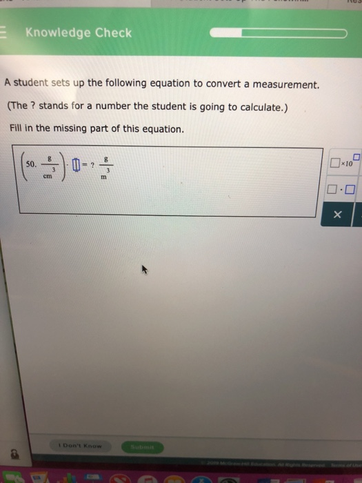 Solved Knowledge Check A student sets up the following | Chegg.com