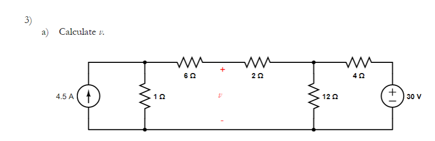 Solved 3) a) Calculate v. | Chegg.com