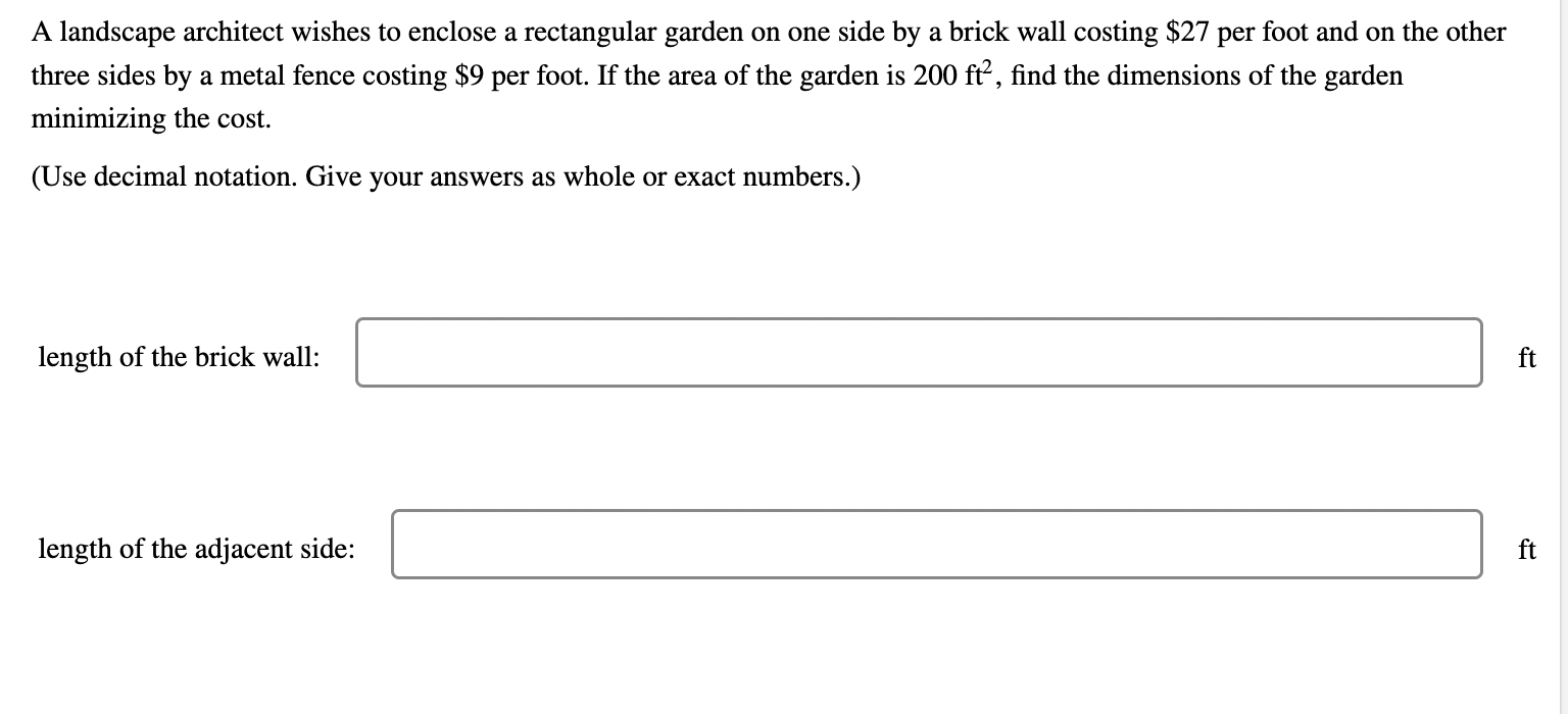 Solved A landscape architect wishes to enclose a rectangular | Chegg.com