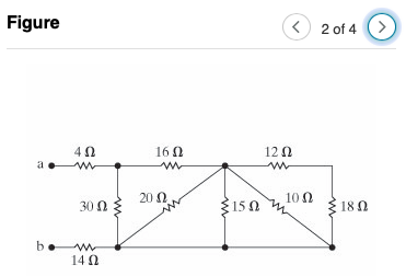 Solved Part B Find the equivalent resistance Rab for the | Chegg.com