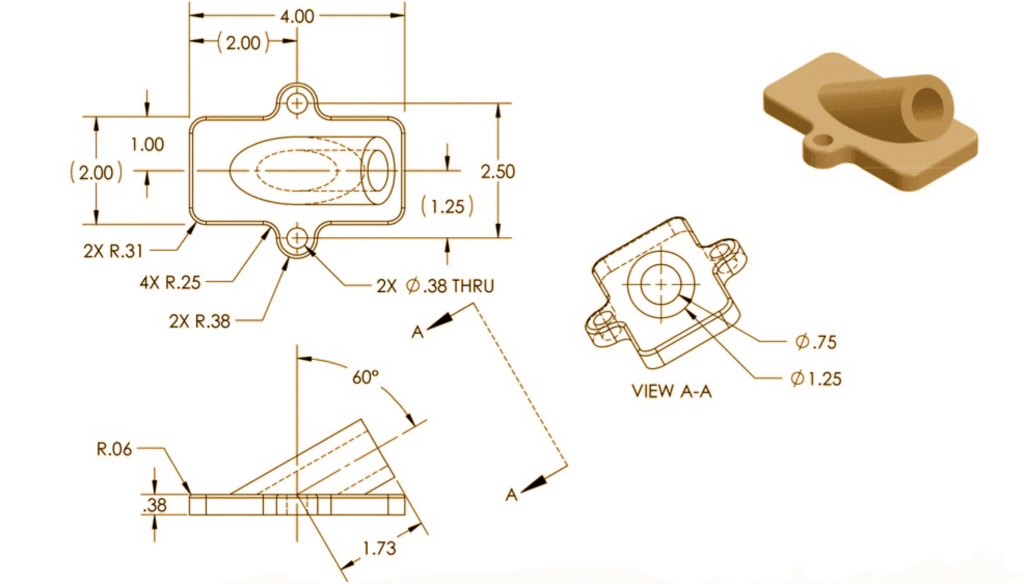 Solved In Solidworks Recreate The Part Shown In The Drawing 6919