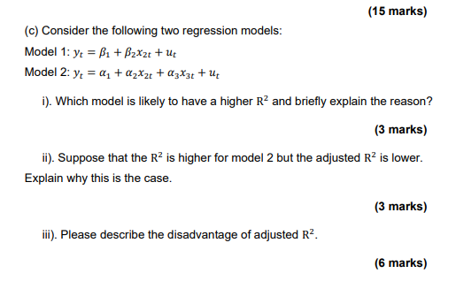 Solved B Explain Five Assumptions Of The Classical Linear