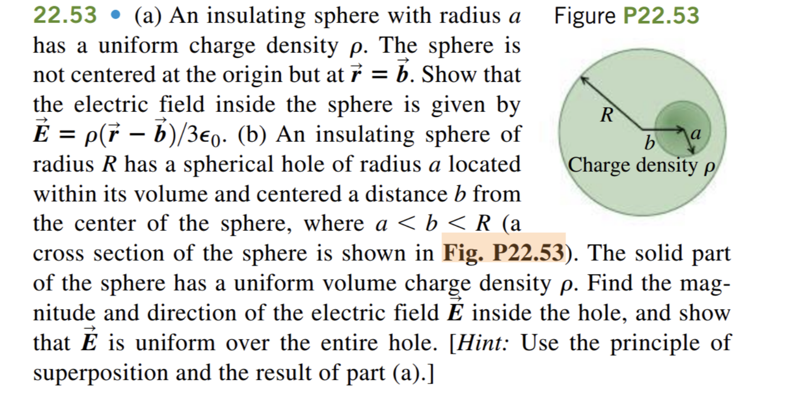 22.53⋅ (a) An insulating sphere with radius a Figure | Chegg.com