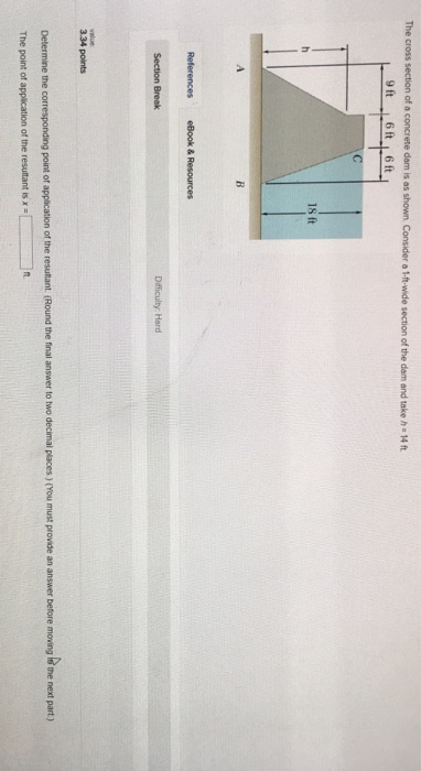 Solved Determine the corresponding point of application of | Chegg.com