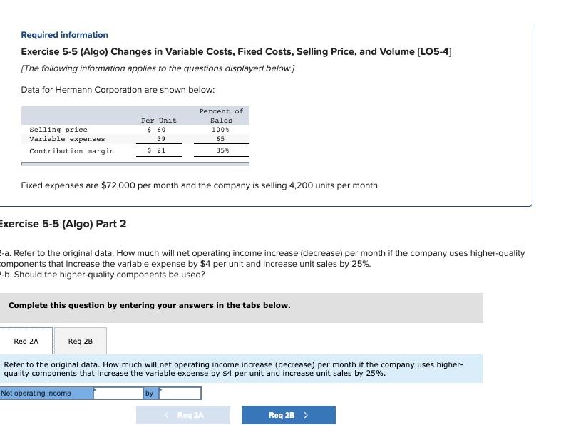Solved Exercise 5-4 (Algo) Computing and using the CM Ratio | Chegg.com